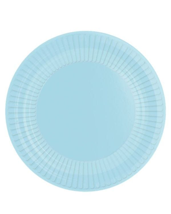 Pale blue paper plates store
